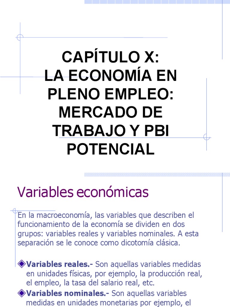 Economía de Pleno Empleo y Mercado Laboral | PDF | Economía laboral ...