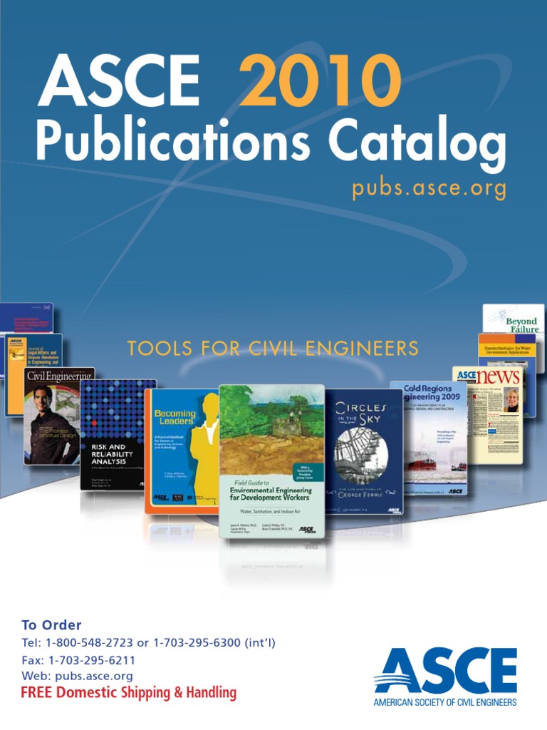 ASCE - 2010 Publications Catalog PDF | PDF | Licensure | Construction ...