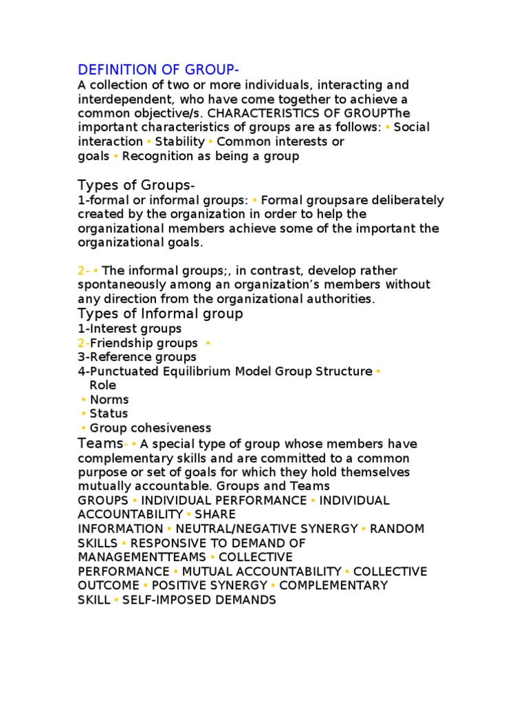 Group Development And Dynamics Pdf Brainstorming Group Cohesiveness