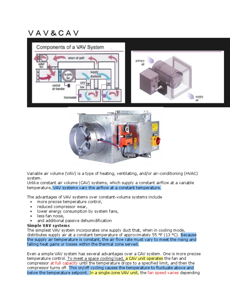 Simple VAV Systems: at Full Capacity Fan Speed Varies | Download Free ...