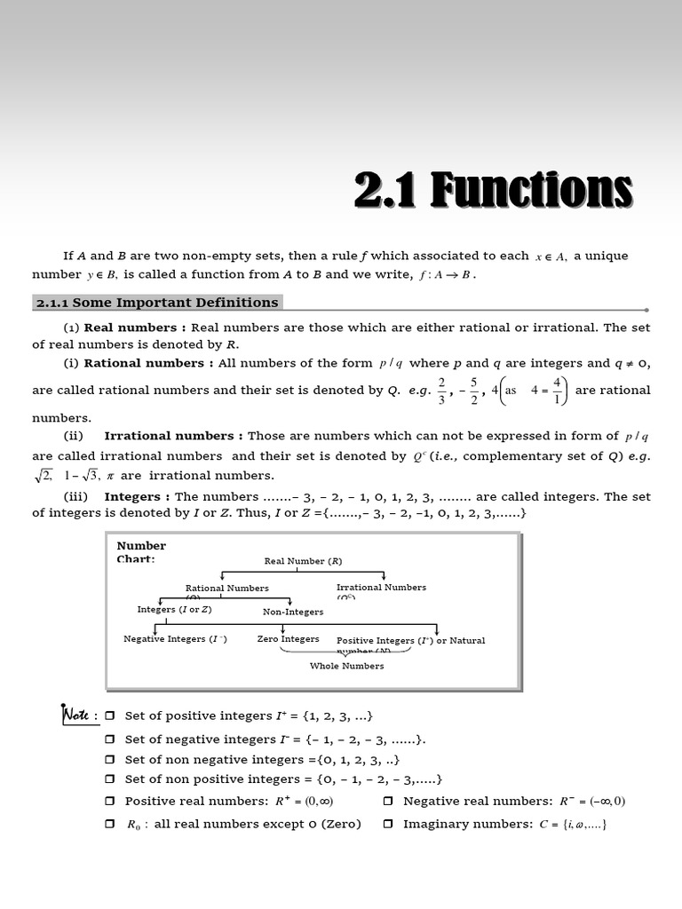 2.1.1 Some Important Definitions: A X B y B A F | PDF | Variable ...
