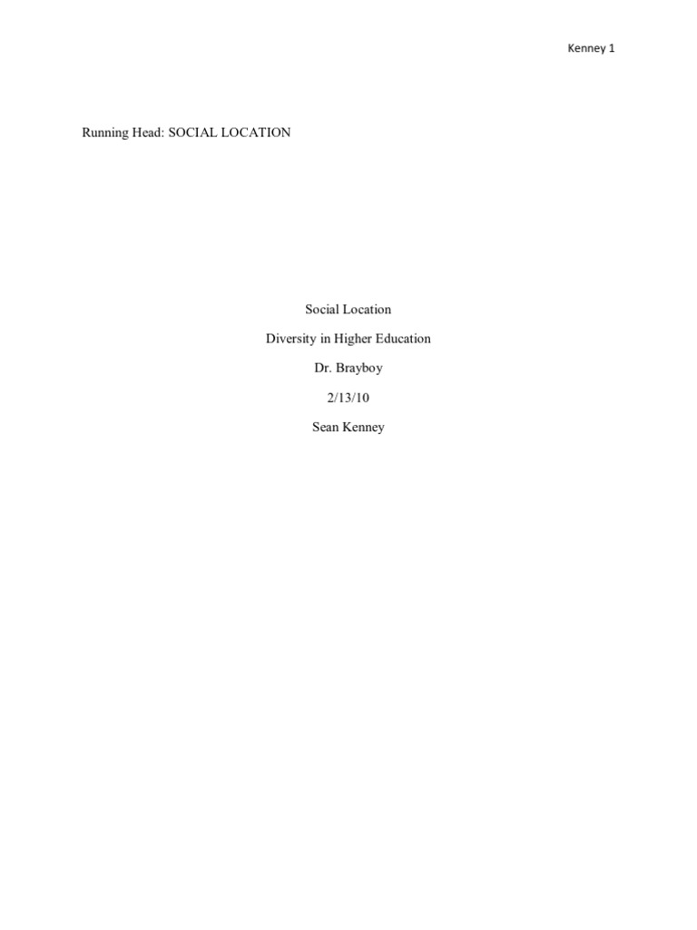 Social Location | PDF | Race (Human Categorization) | Equal Opportunity