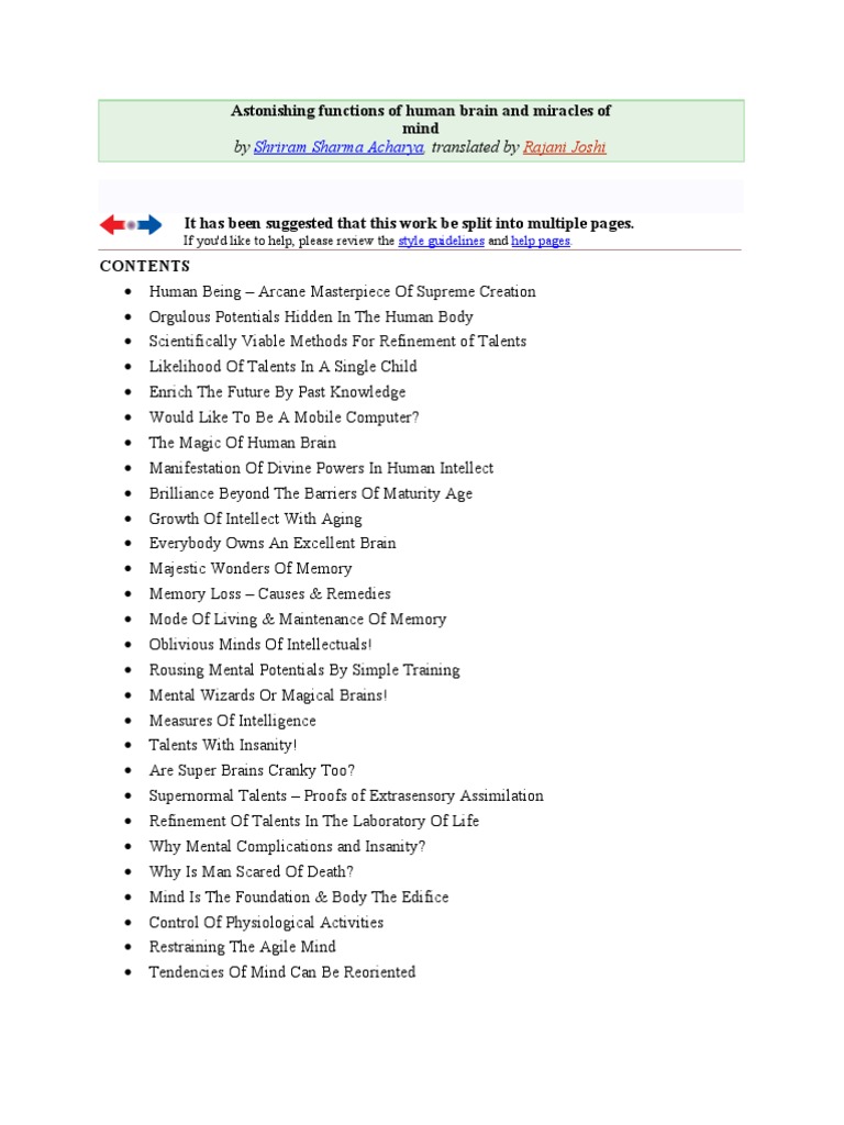 Astonishing Functions of Human Brain and Miracles of Mind | PDF | Aura (Paranormal) | Mind