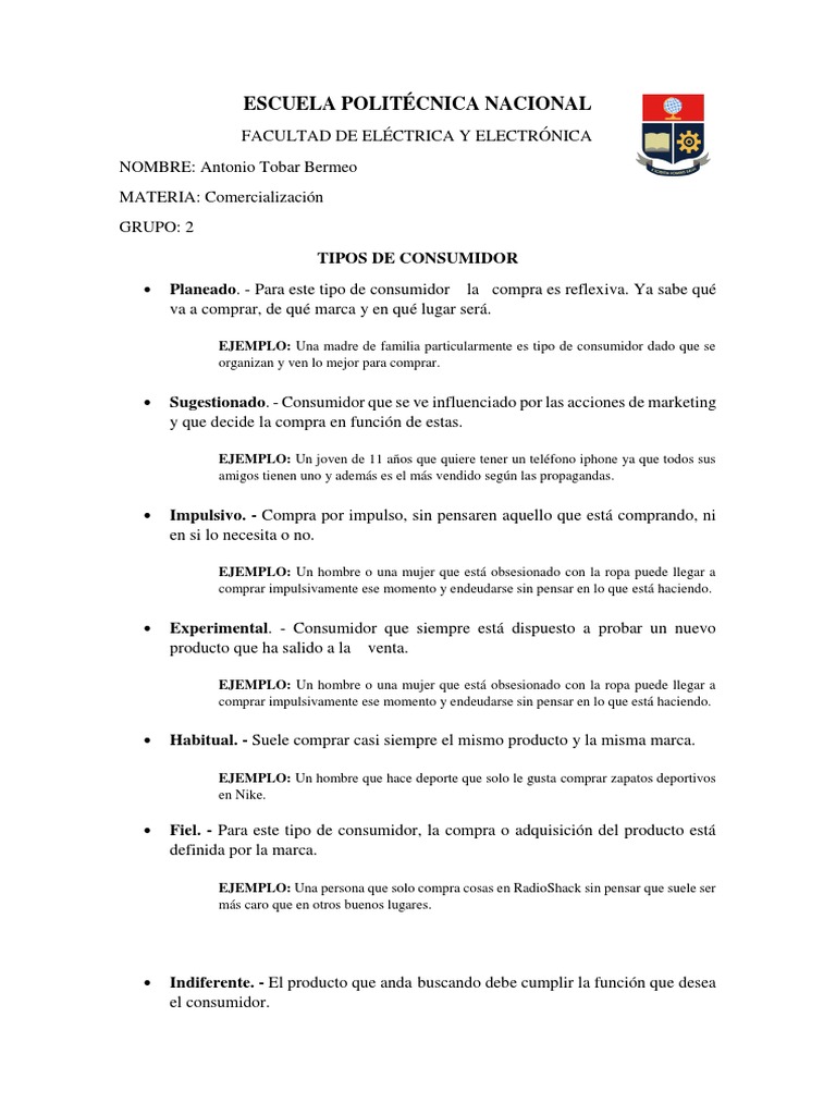 Tipos de Consumidores | PDF | Marca | Los consumidores