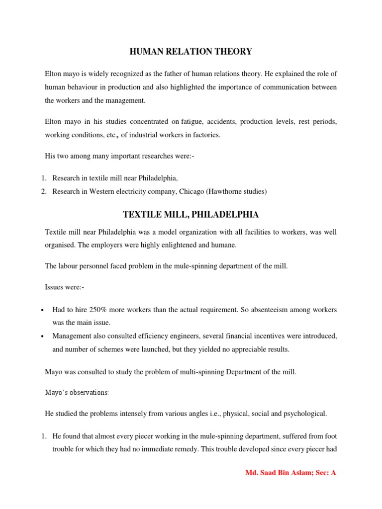 Human Relations School of Management PDF | PDF | Motivation | Motivational