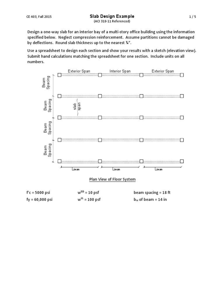 Slab Design Example | PDF | Structural Engineering | Solid Mechanics
