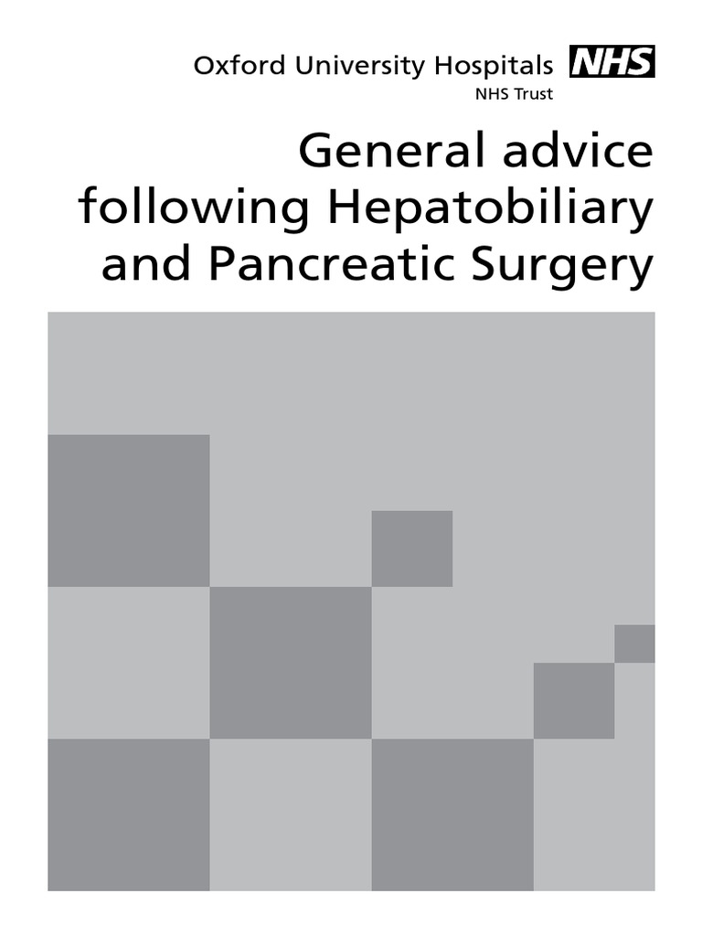 General Advice Following Hepatobiliary and Pancreatic Surgery | PDF ...