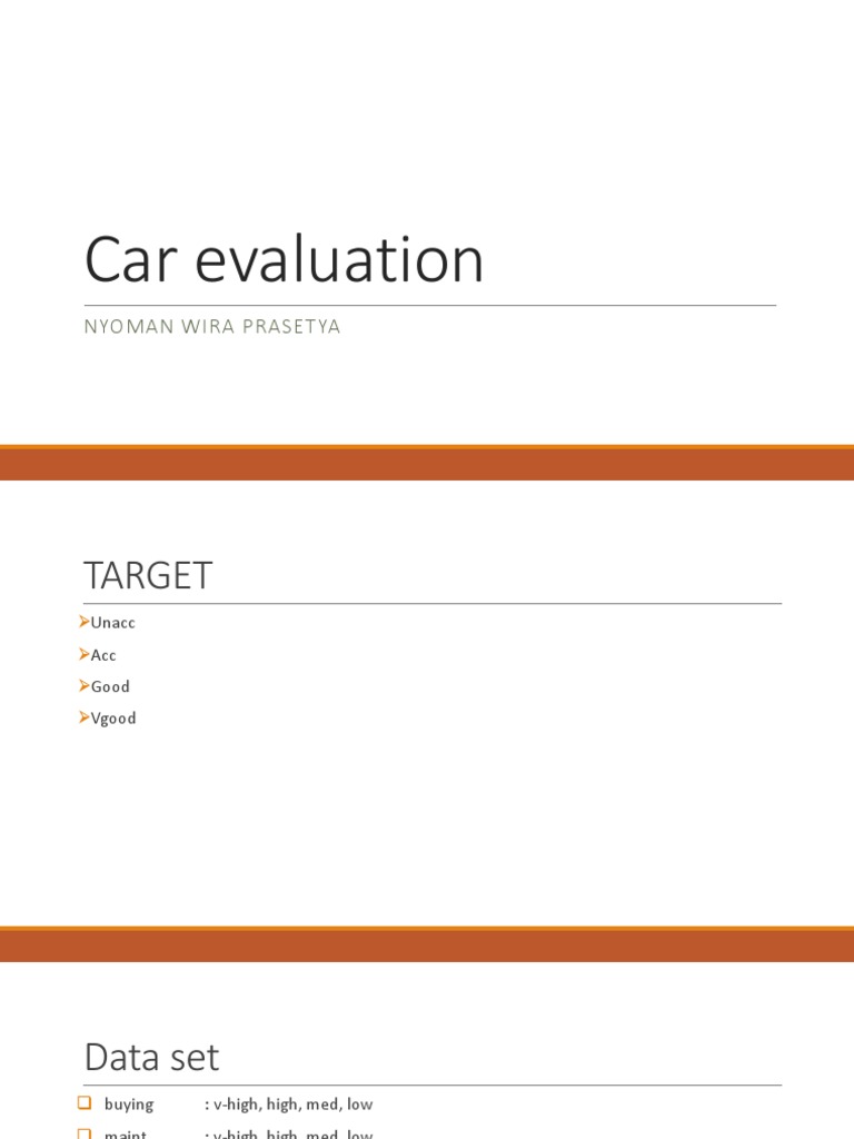 5 Car Evaluation | PDF