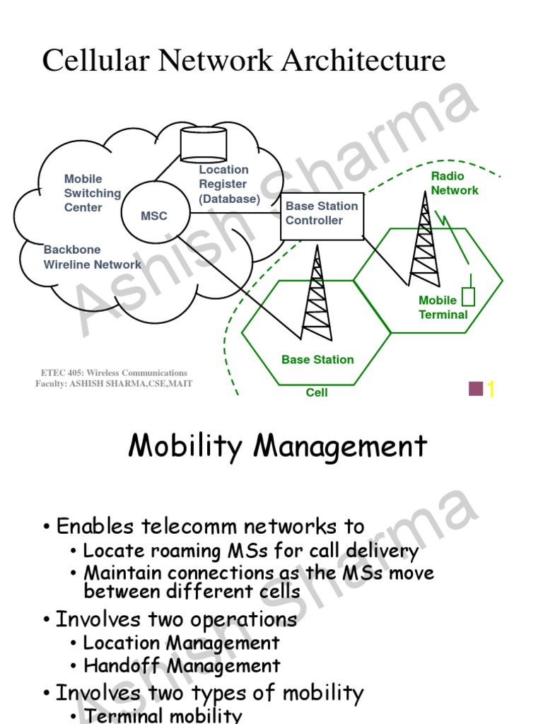 Cellular Network Architecture: Ashish Sharma | PDF | Computer ...
