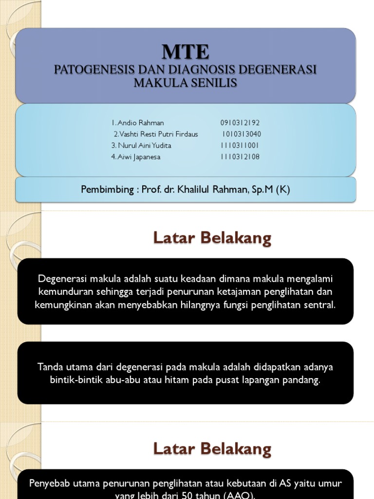 Degenerasi Makula | PDF