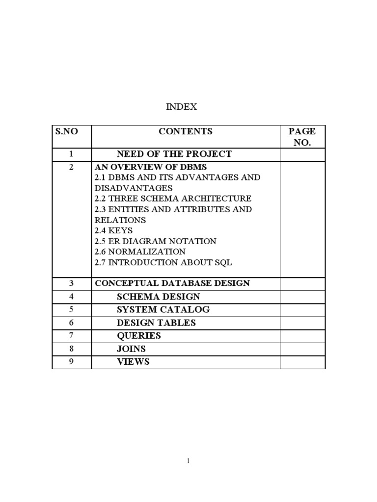 Database Design Document Overview | PDF | Databases | Sql