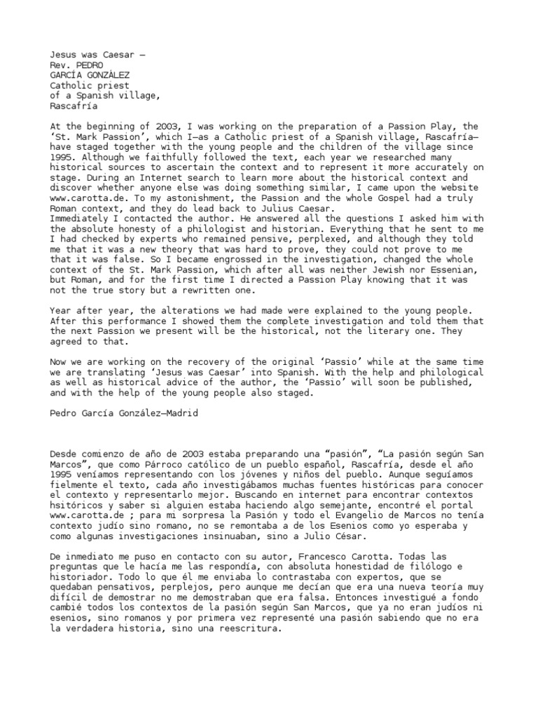 Jesus Was Caesar - On The Julian Origin of Christianity | PDF | Jesus ...