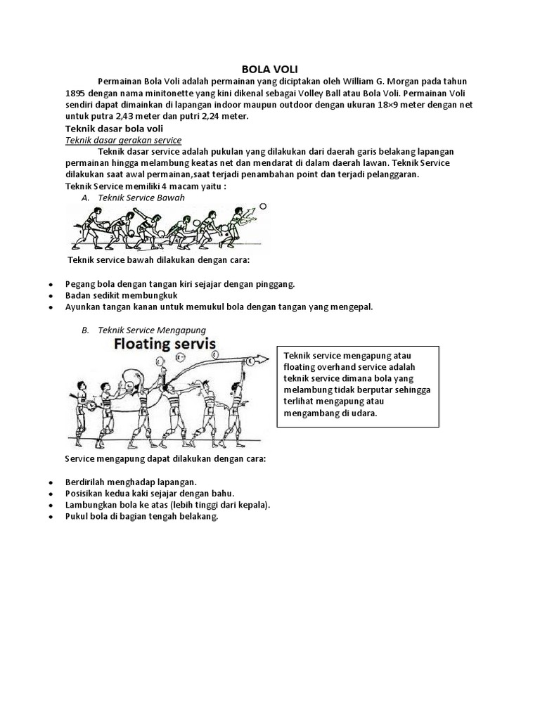 Teknik Dasar Permainan Bola Voli | PDF