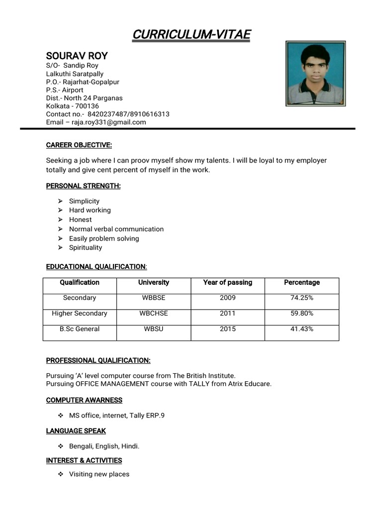 Sourav CV PDF | PDF