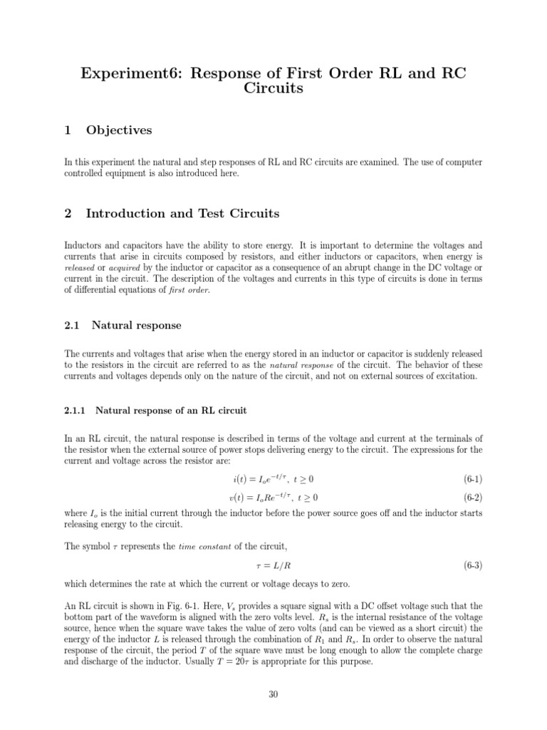 Step Response LAB | PDF | Electrical Network | Capacitor