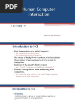 HCI - Chapter 1 - Introduction | PDF | Human–Computer Interaction | Usability
