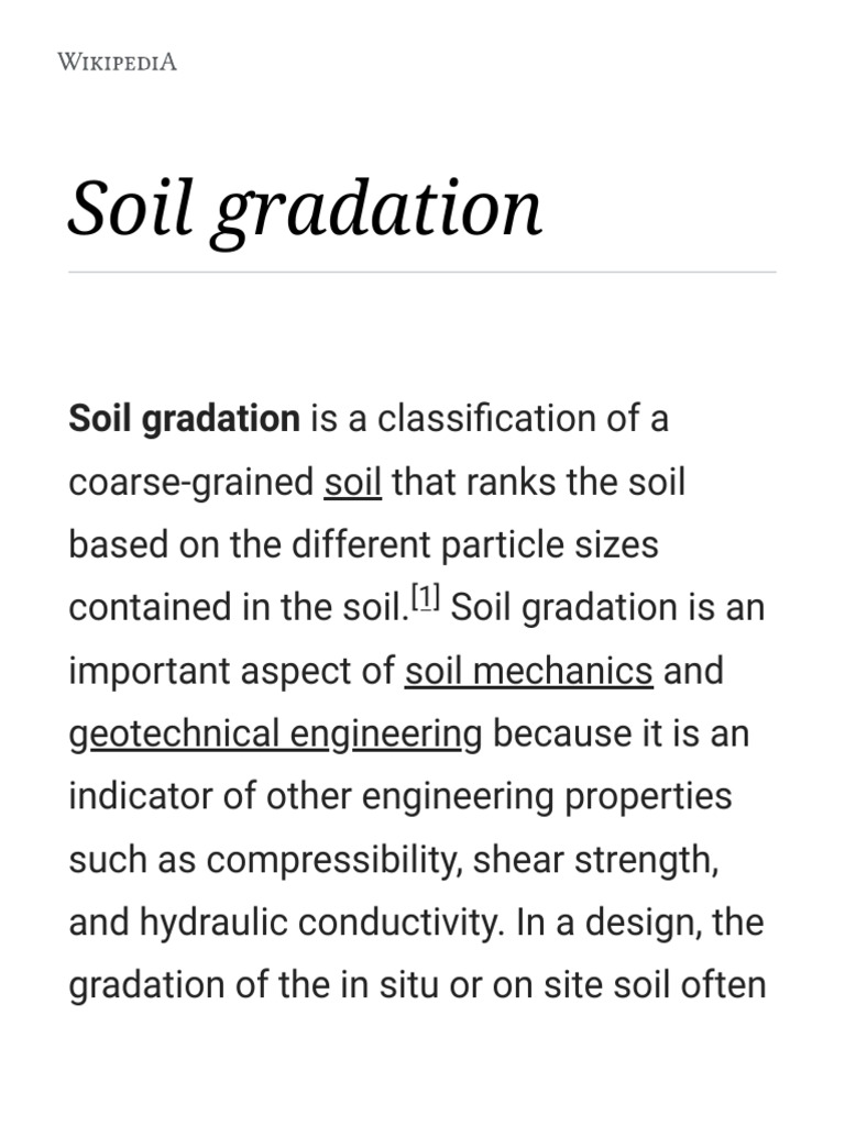 Soil Gradation - Wikipedia | PDF | Natural Materials | Geotechnical ...