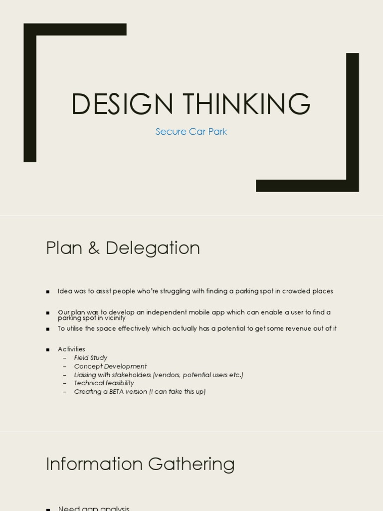 Design Thinking: Secure Car Park | PDF | Parking | Risk