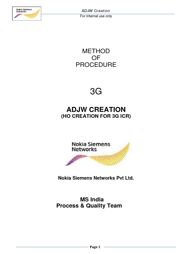 Method OF Procedure: Adjw Creation | PDF | Information Technology ...