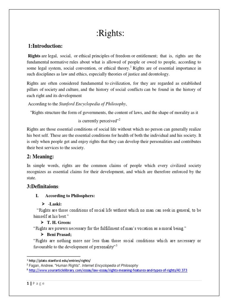 Rights | PDF | Natural And Legal Rights | Equity (Law)