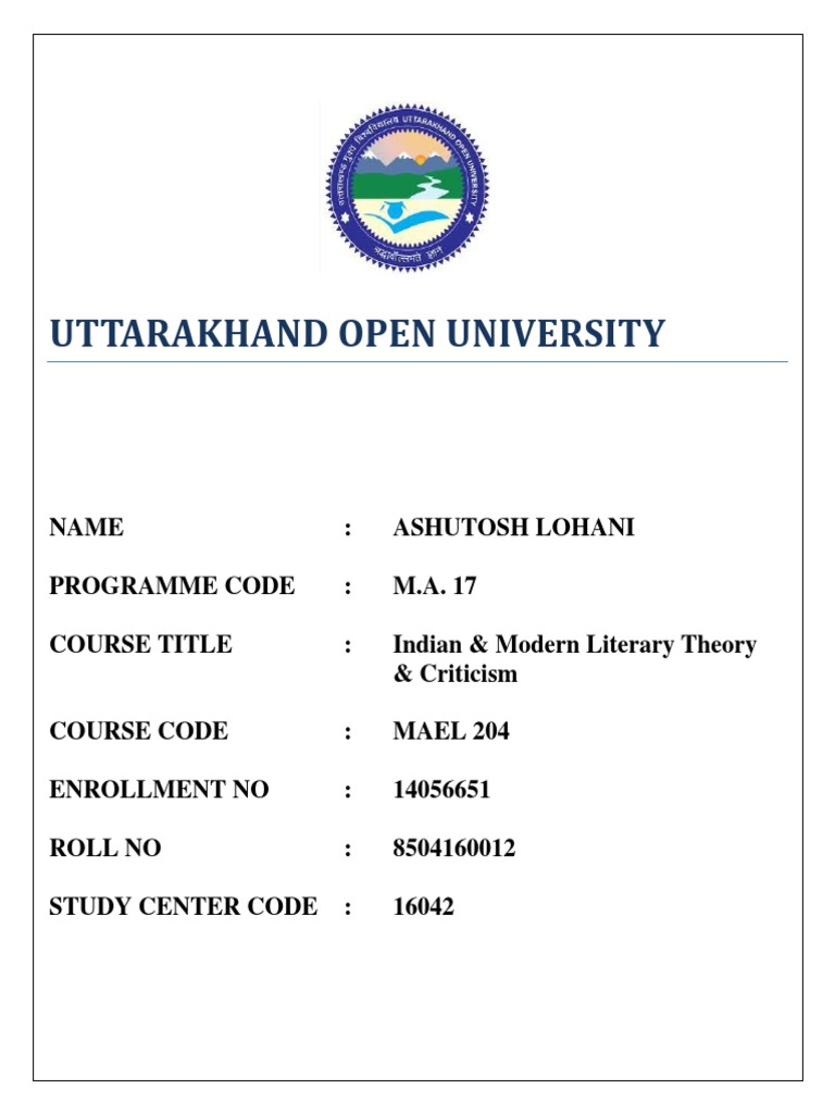 MAEL - 204 UOU Solved Assignment MA17-English (Final Year) 2019 | PDF ...