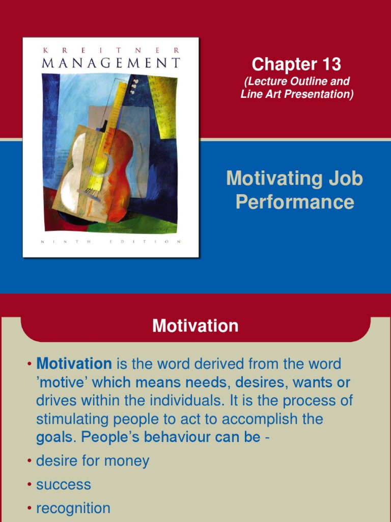 Motivating Job Performance: (Lecture Outline and Line Art Presentation ...