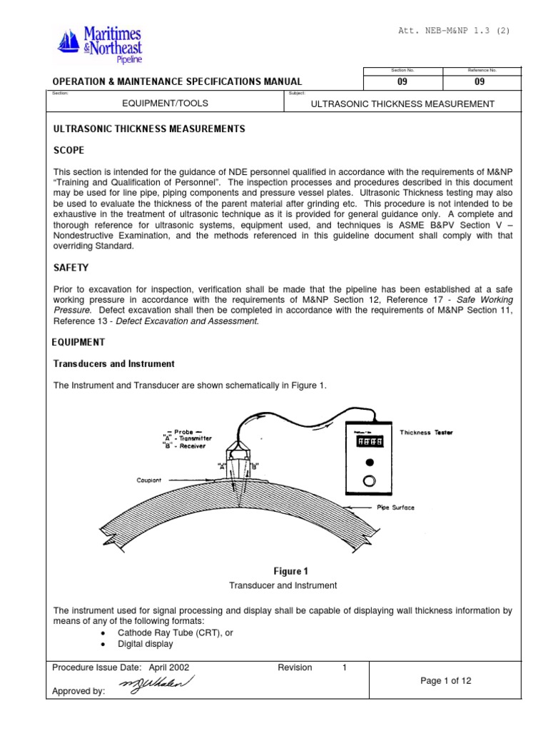 Ultrasonic Thickness Measurement Guide | PDF | Nondestructive Testing ...