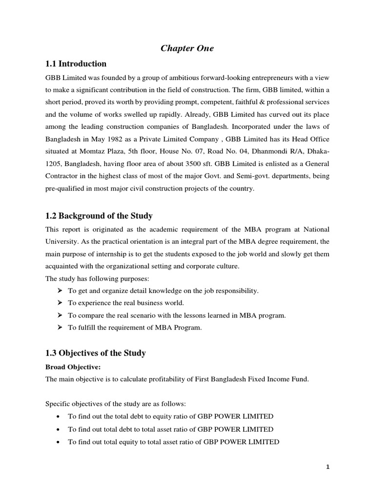 Chapter One: Broad Objective | PDF | Leverage (Finance) | Revenue