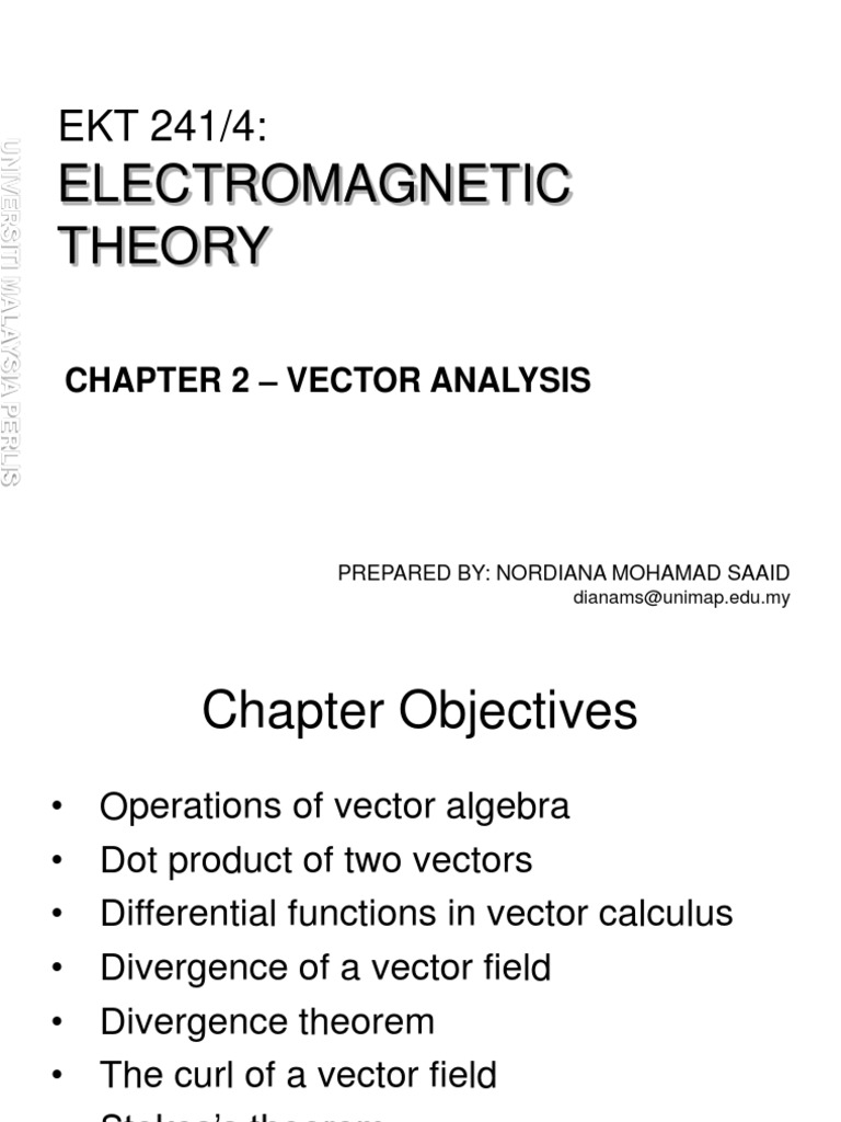 Ekt 241-2-Vector Analysis | PDF | Divergence | Vector Calculus