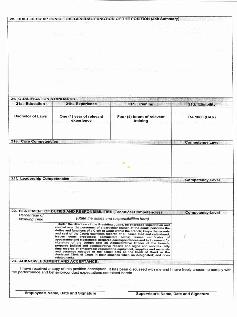 Position Description Form Part2 | PDF