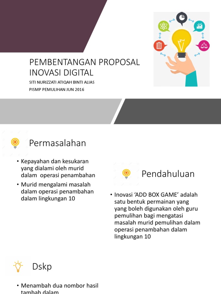 Pembentangan Proposal Inovasi Digital | PDF
