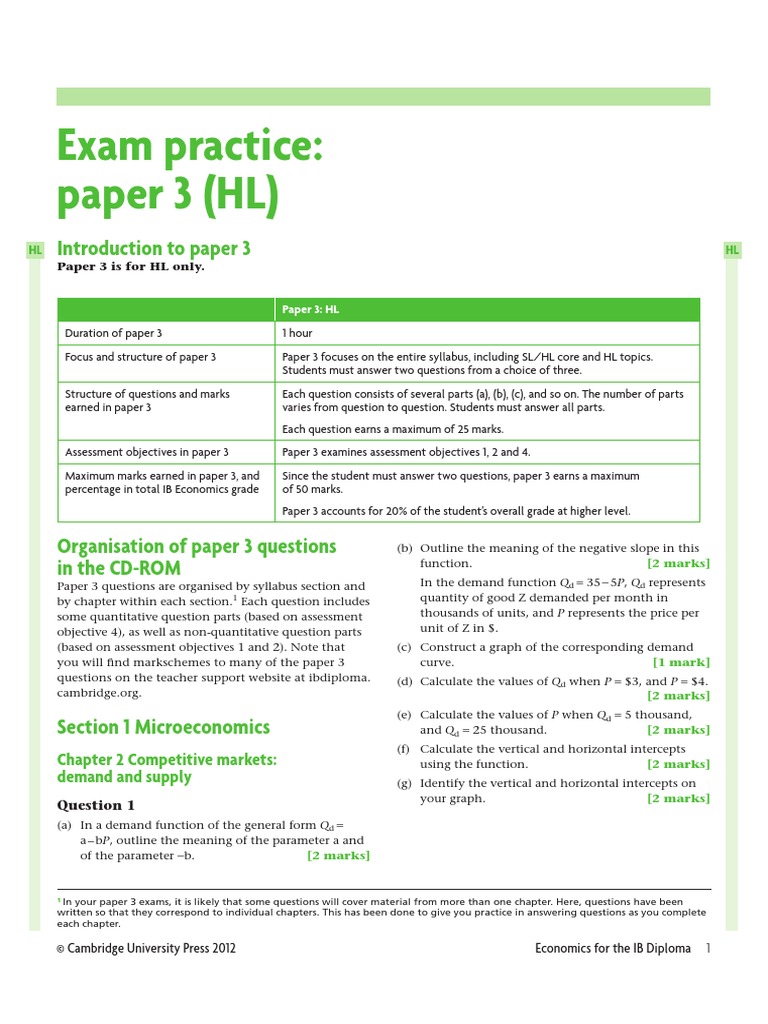 Exam practice: paper 3 (HL) | Price Elasticity Of Demand | Demand ...