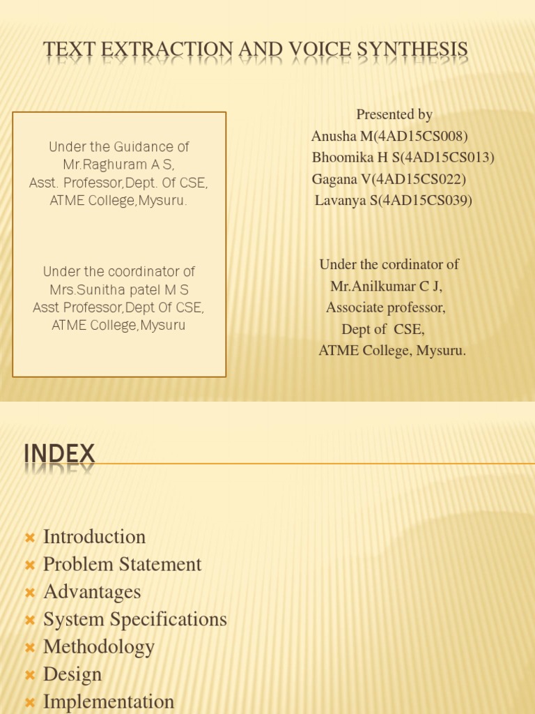 On Text To Speech Conversion Using OCR | PDF | Optical Character ...
