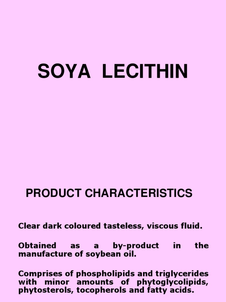 Soya Lecithin Pdf Soybean Emulsion
