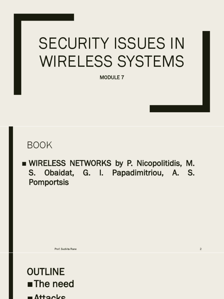 Security Issues in Wireless Systems | PDF | Virtual Private Network ...