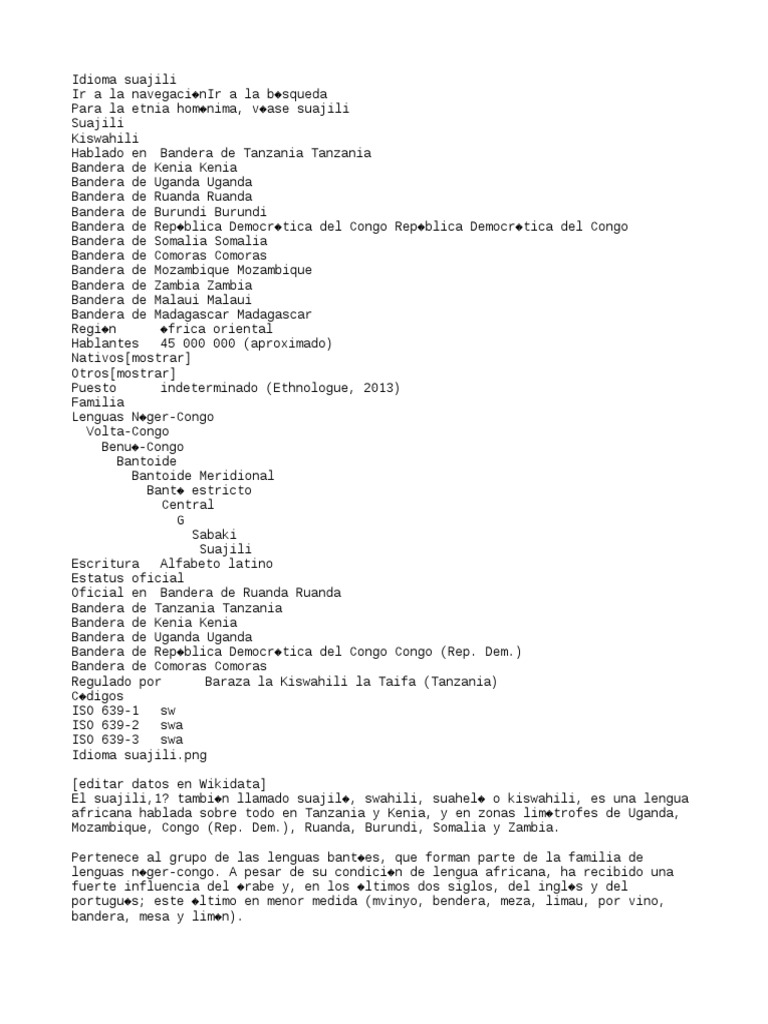 Suahili | PDF | Idioma swahili | Tono (Lingüística)