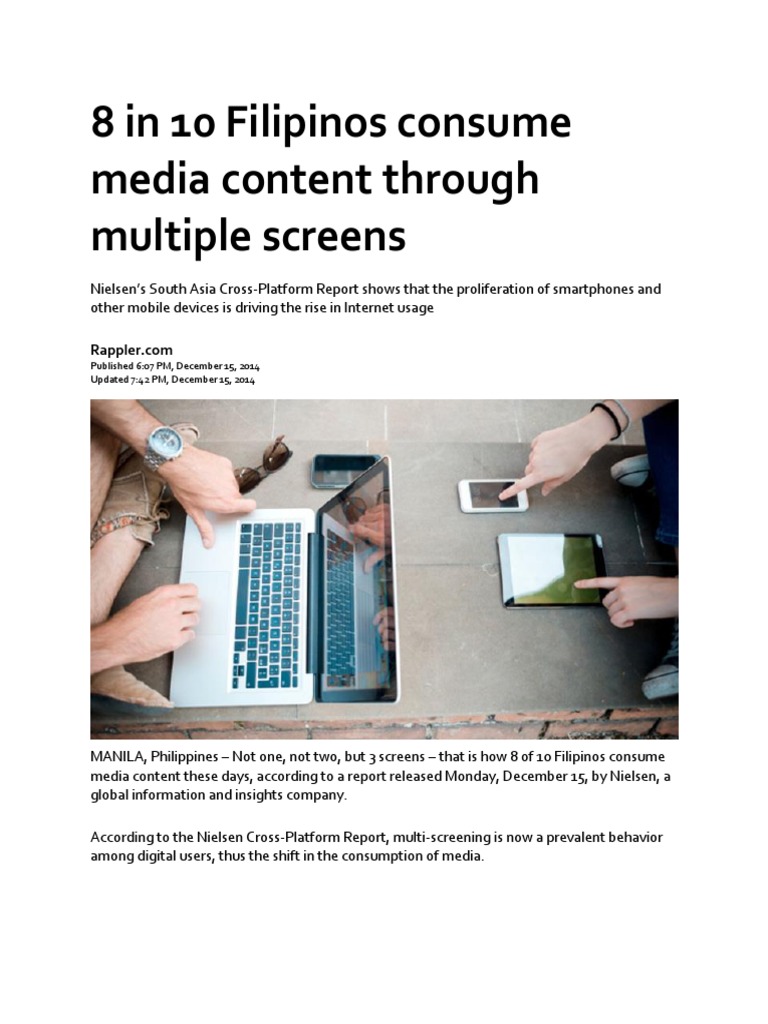 8 in 10 Filipinos Consume Media Content Through Multiple Screens | PDF ...