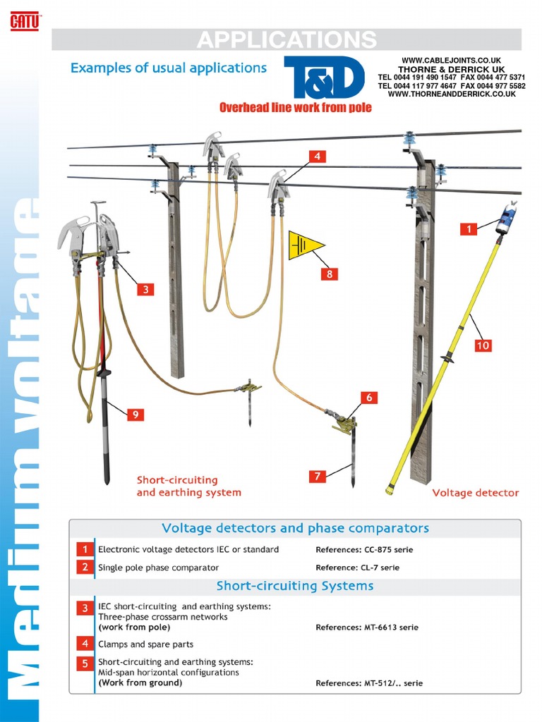 CATU HV Electrical Safety Overhead Line Work From Pole | PDF