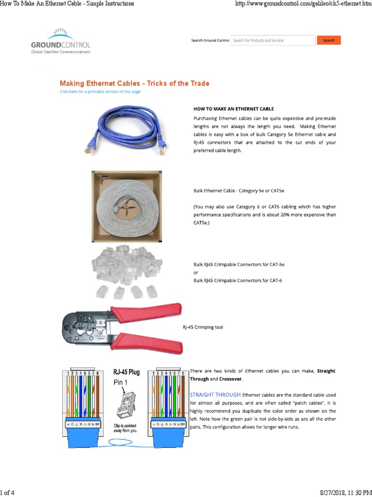Making Ethernet Cables - Tricks of The Trade | PDF