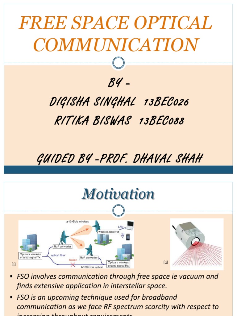 Free Space Optical Communication | PDF | Laser | Attenuation