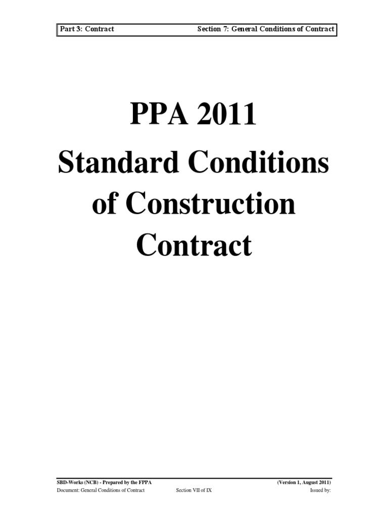 PPA 2011 Contract | PDF | Assignment (Law) | General Contractor