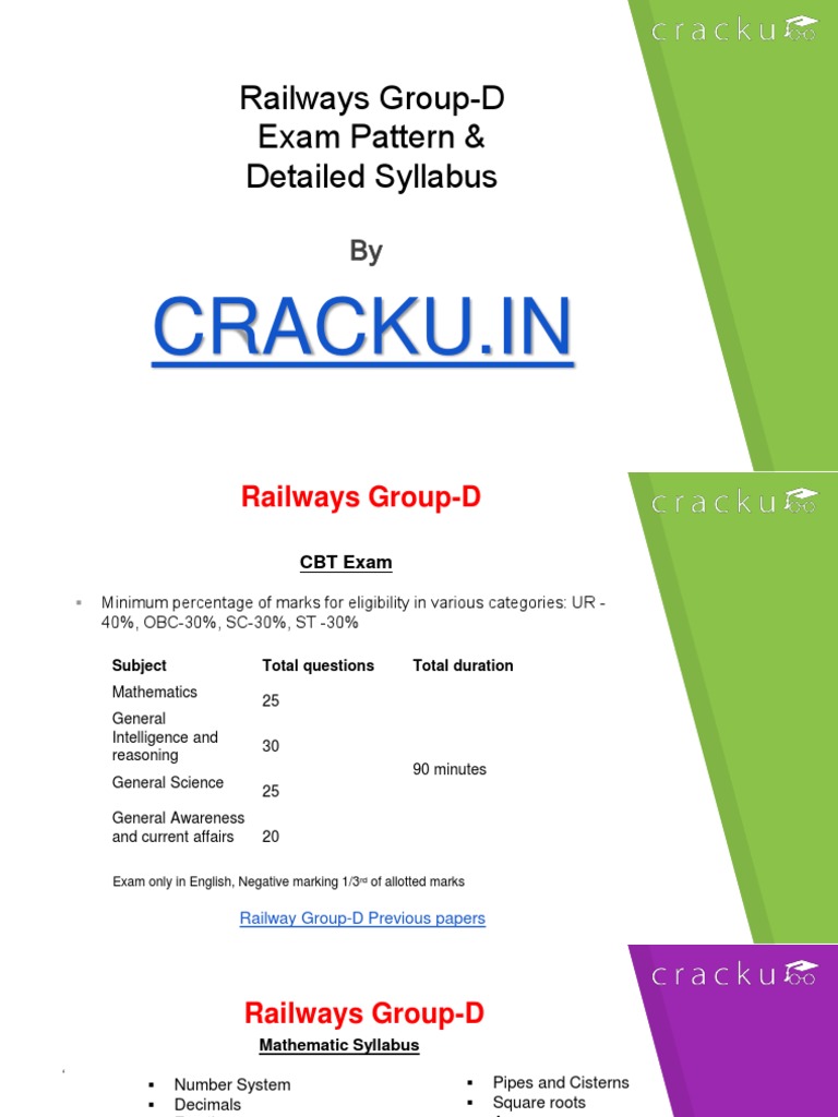 RRC Group-D Syllabus PDF | PDF | Educational Technology | Test (Assessment)