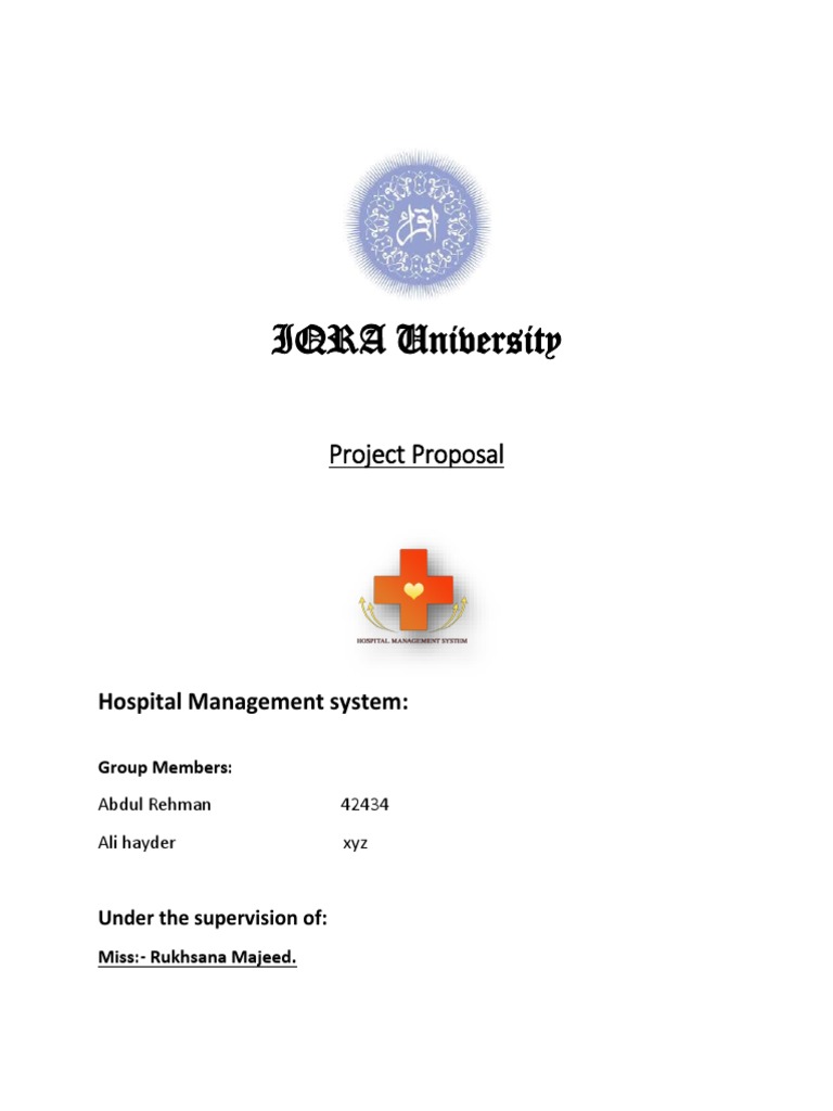 IQRA University: Project Proposal | PDF | Business