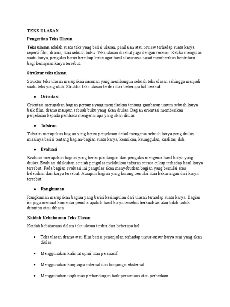 Teks Ulasan | PDF