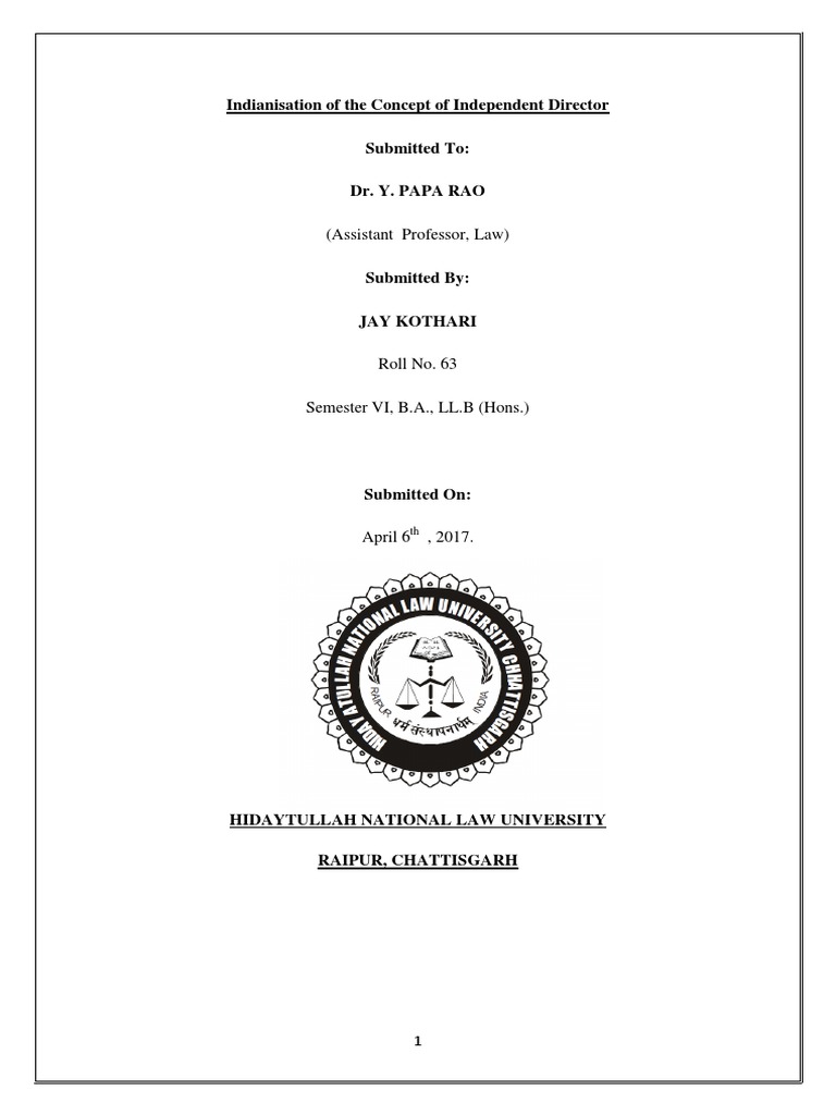 Sem Vi - Jay Kothari.63.Corporate Law II | PDF | Board Of Directors ...