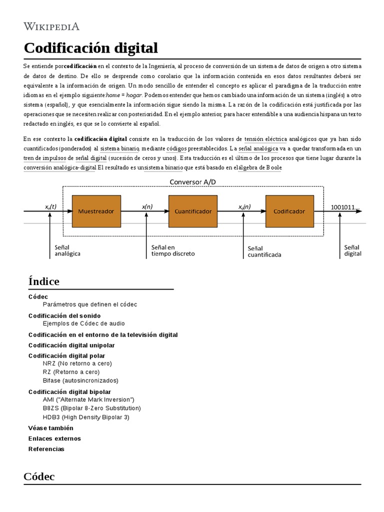 Codificación Digital | PDF | Tecnología de información y comunicaciones ...