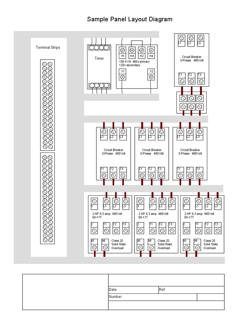 3-Phase 480V Panel Layout Diagram | PDF | Computer Engineering ...