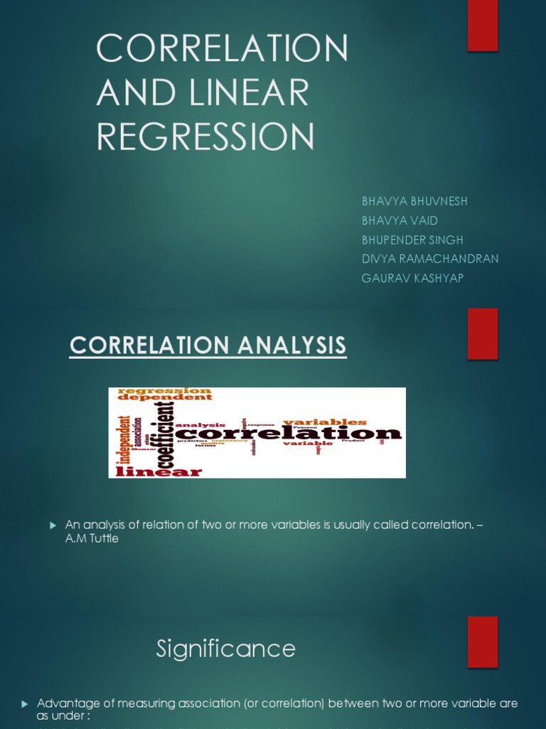 Correlation and Linear Regression | Download Free PDF | Regression ...