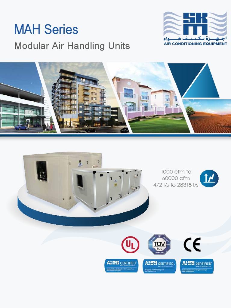 SKM MAH Series Air Handling Units | PDF | Hvac | Duct (Flow)