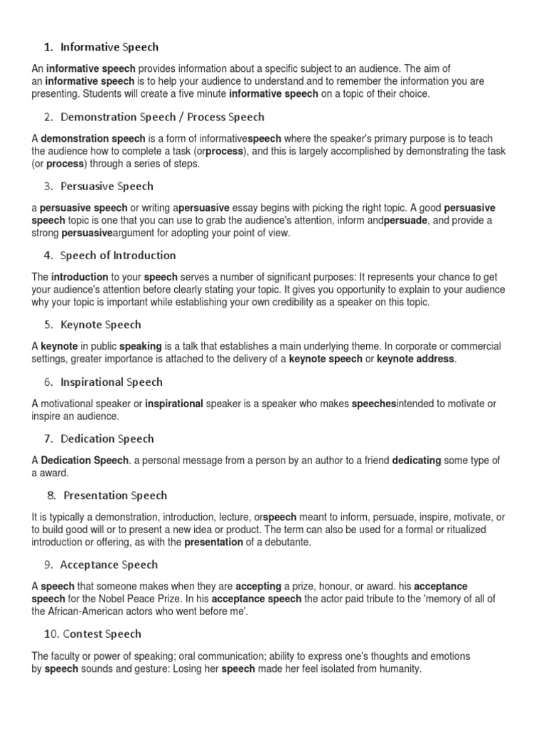 Demonstration Speech / Process Speech | PDF | Public Speaking | Persuasion